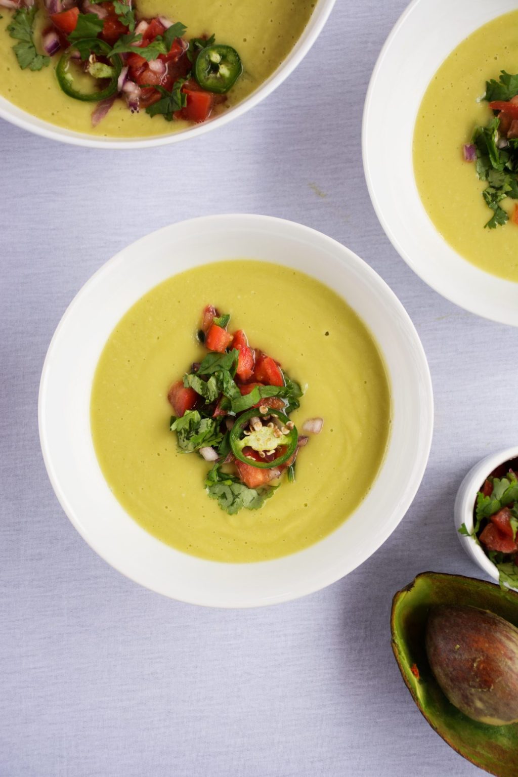 Avocado Soup with Spicy Salsa - The Spice Adventuress