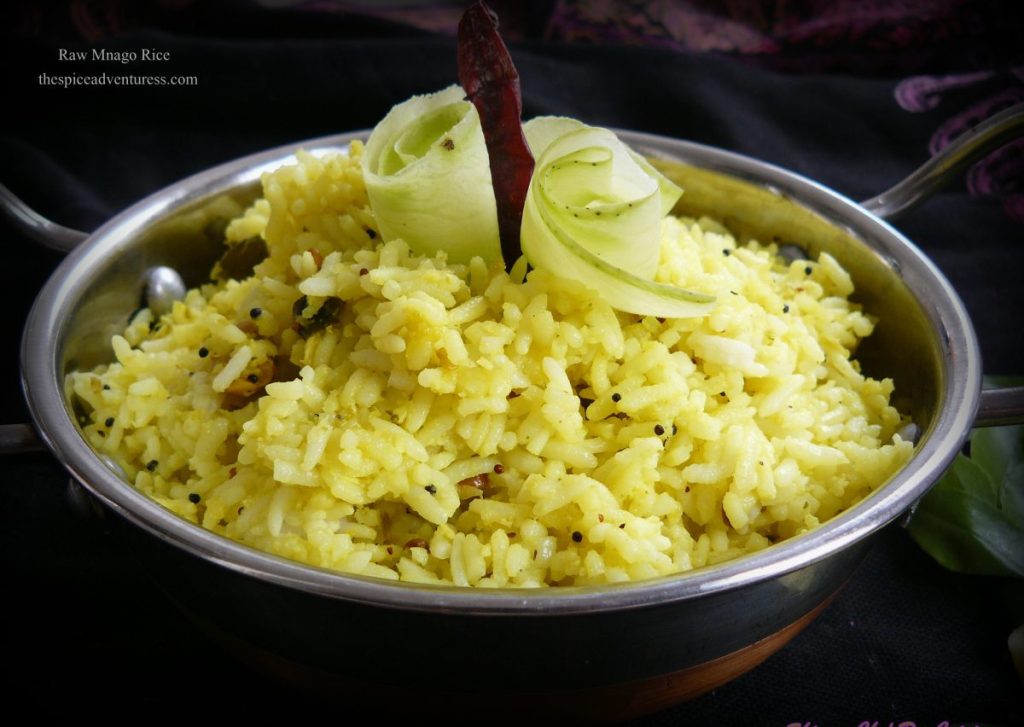 Manga Saadam / Raw Mango Rice / Mamidikaya Annam - The Spice Adventuress