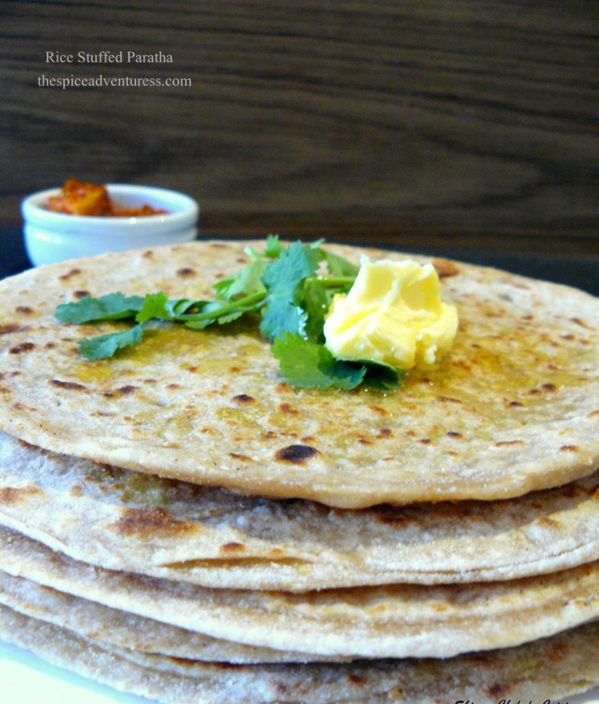 Rice Stuffed Paratha - The Spice Adventuress