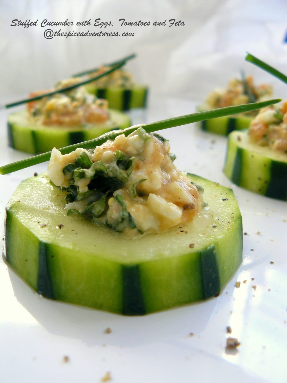 Stuffed Cucumber Salad - The Spice Adventuress
