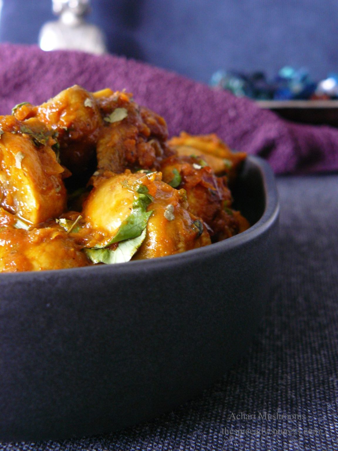 Achari Mushrooms - The Spice Adventuress