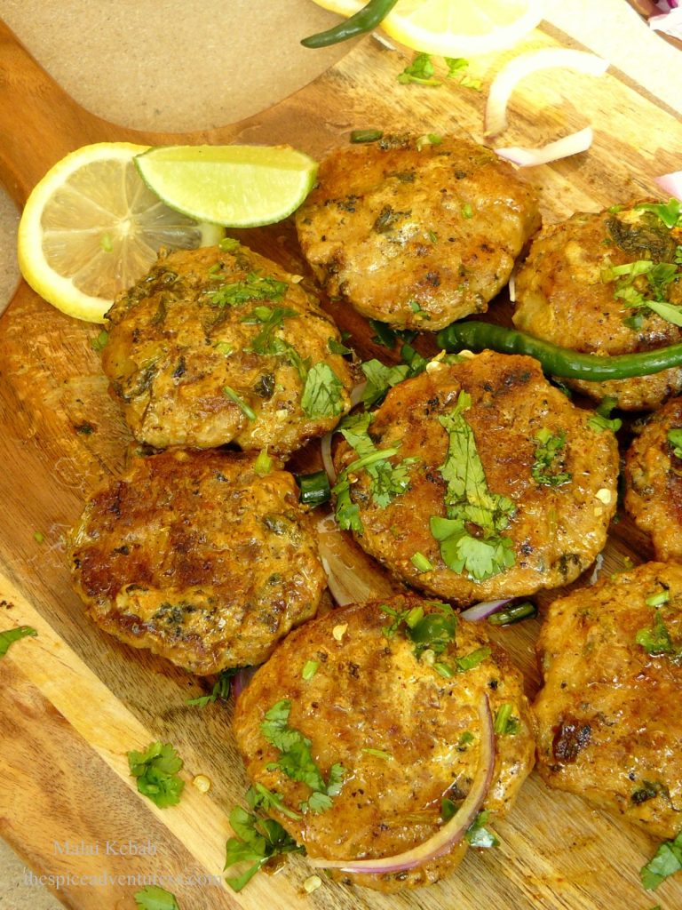 Malai Kebabs (Minced Chicken Patties cooked in Spices, Aromatics and ...