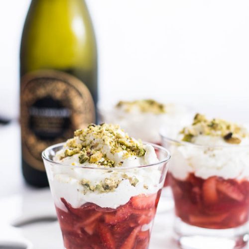 Strawberries, Sparkling Wine, Crème Chantilly, Pistachios - The Spice ...