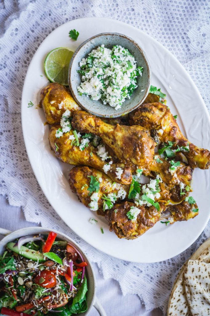 Marinated Chicken with Coconut Lime dressing - The Yogic Kitchen - The ...